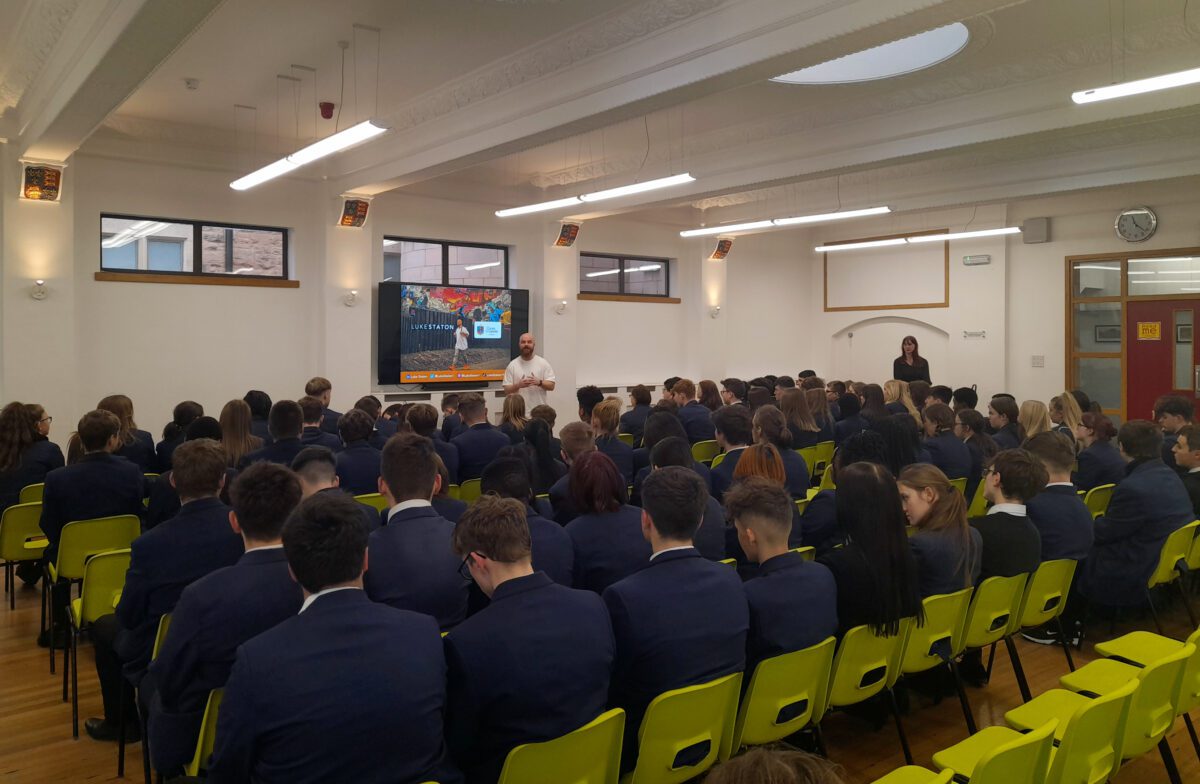 Luke Staton visits year 11 QEA students - Queen Elizabeth’s Academy