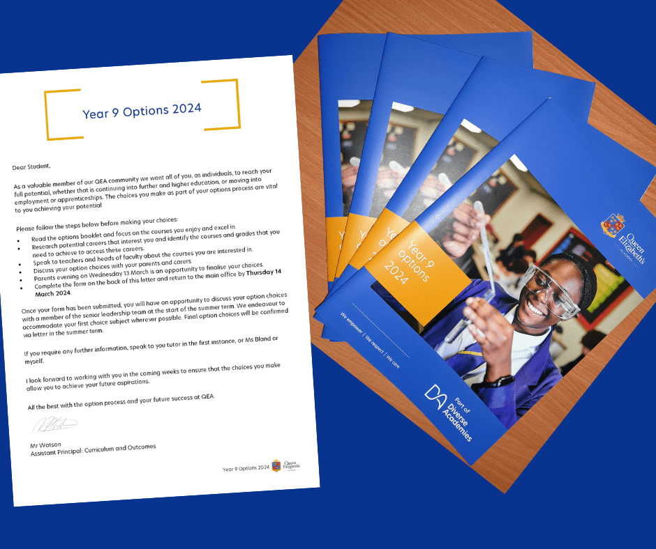 Year 9 options information - Queen Elizabeth’s Academy