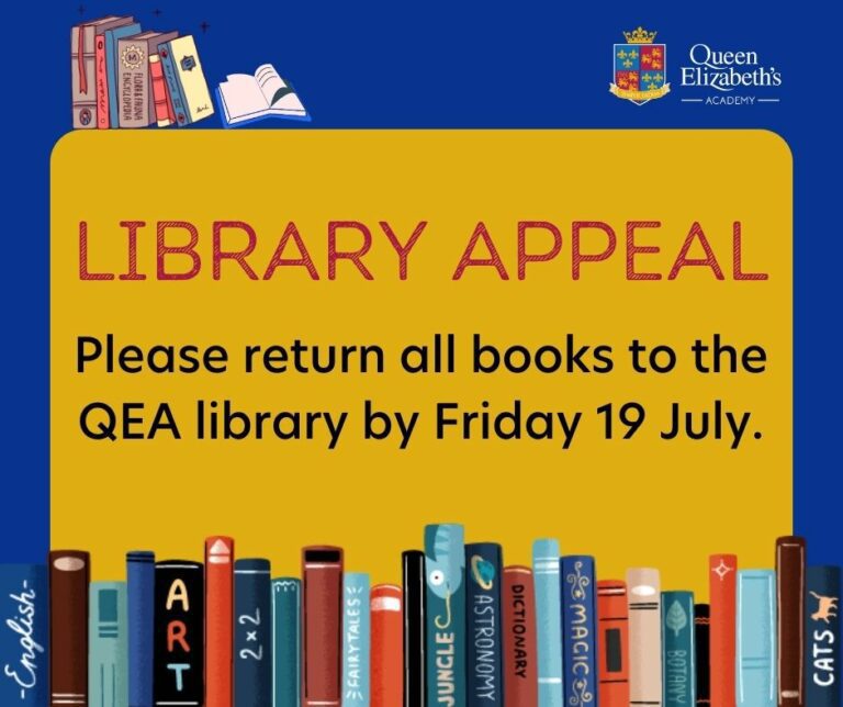 QEA library book returns - Queen Elizabeth’s Academy